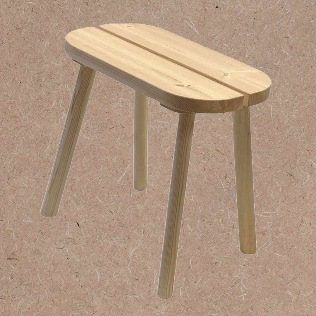 Sauna stool | Vintage | untreated wood | 48*27*43 cm – Vilikkala